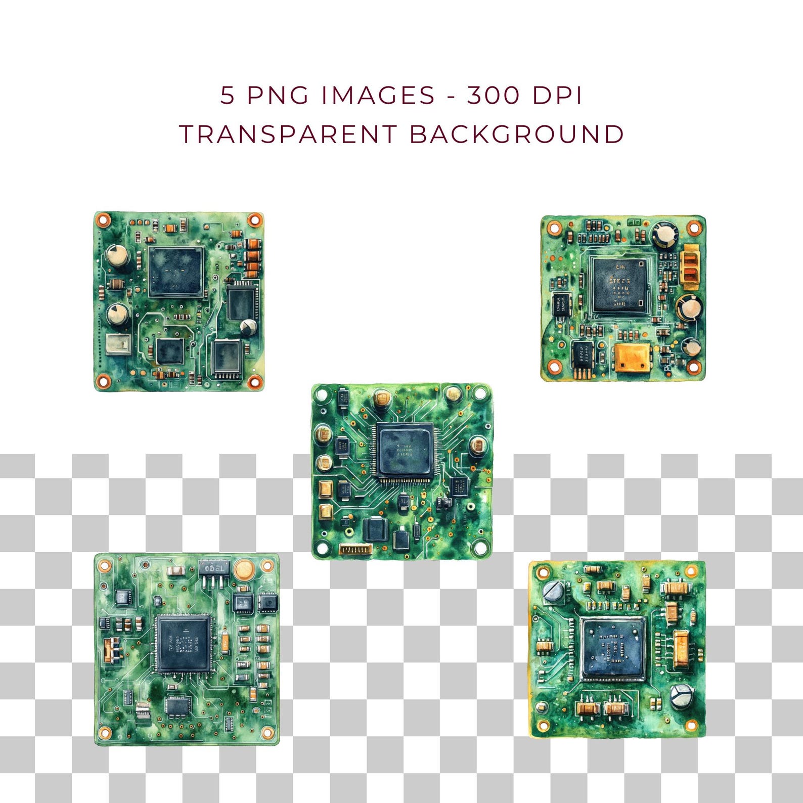 Circuit Board Clipart, Computer Parts Png, Technology Clipart, Circuit ...