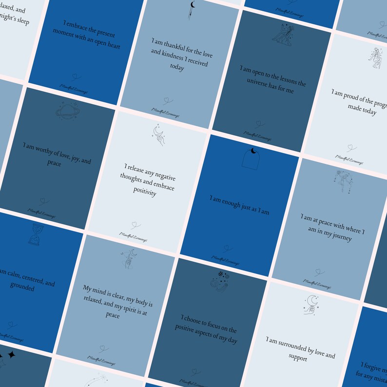 Positive Affirmation Cards, Printable Quotes, Editable Canva Template ...