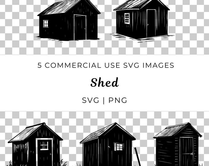 Shed Svg, Shed Clipart, Shed Png, Shed Dxf Logo, Housed Shed Vector ...