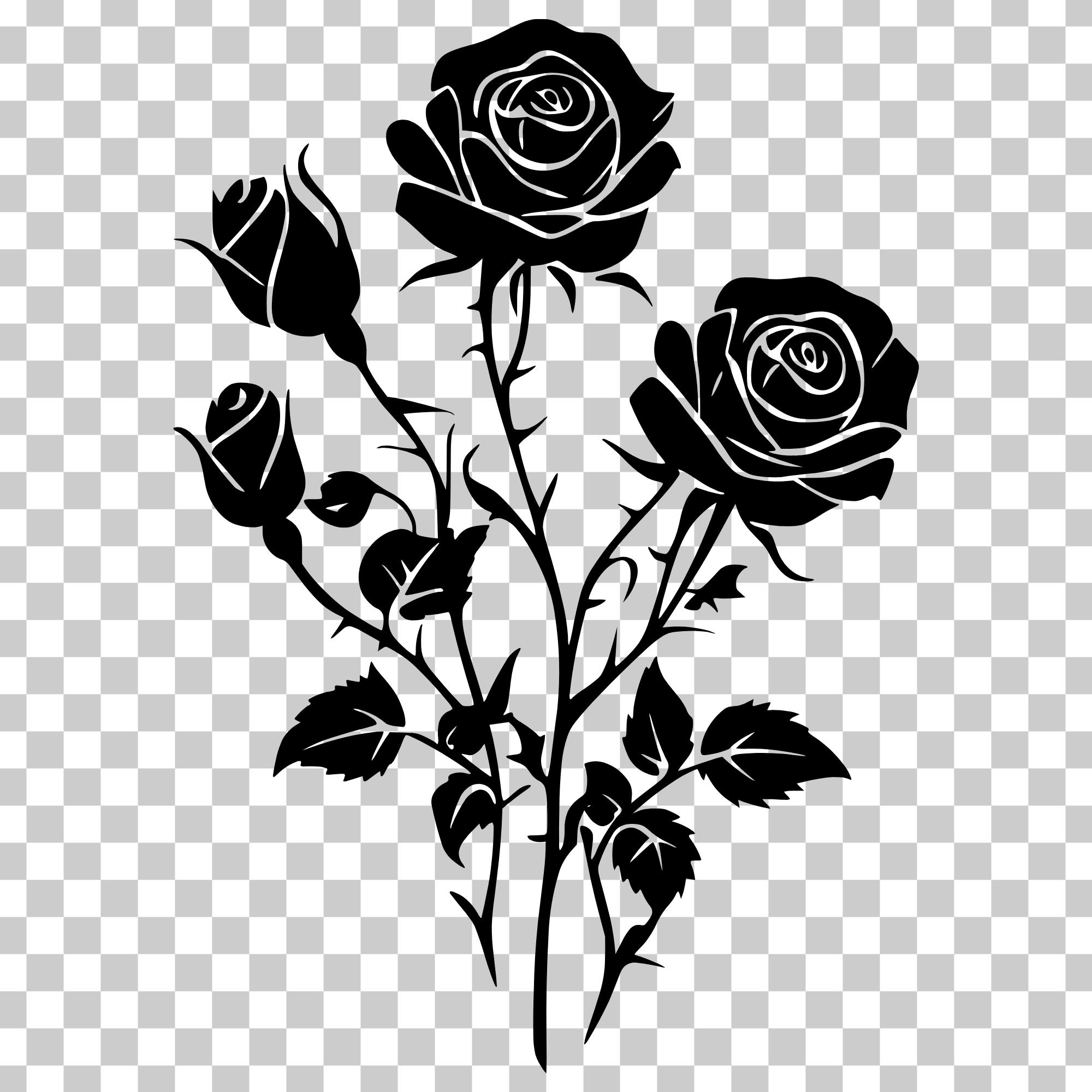 Rose SVG, Floral Vector Clipart (digital Download) - Etsy