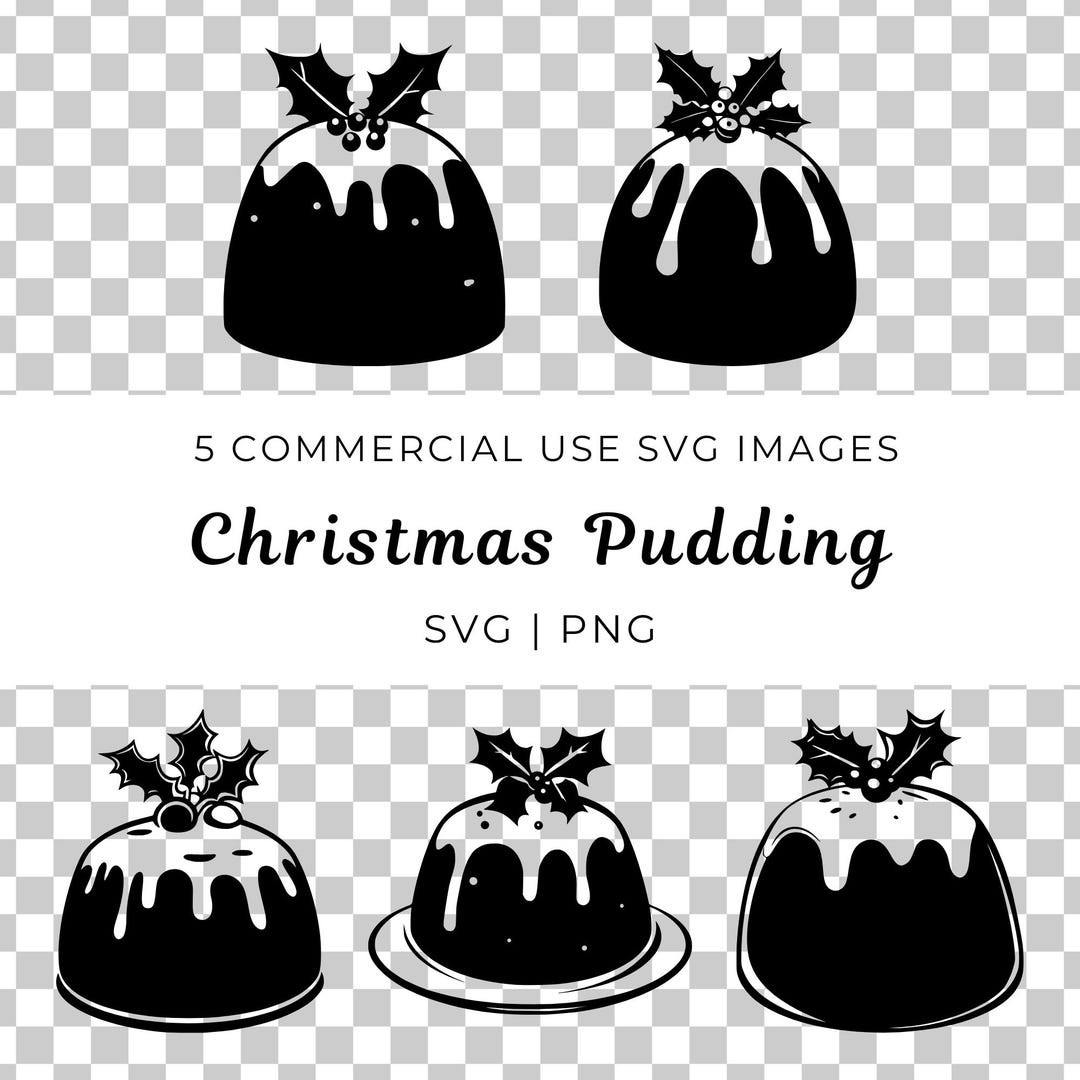 Christmas Pudding Svg, Holiday Dessert Vector, Festive Pudding Svg ...