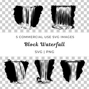 Block Waterfall Svg, Sheet Waterfall Vector, Wide Cascade Svg ...