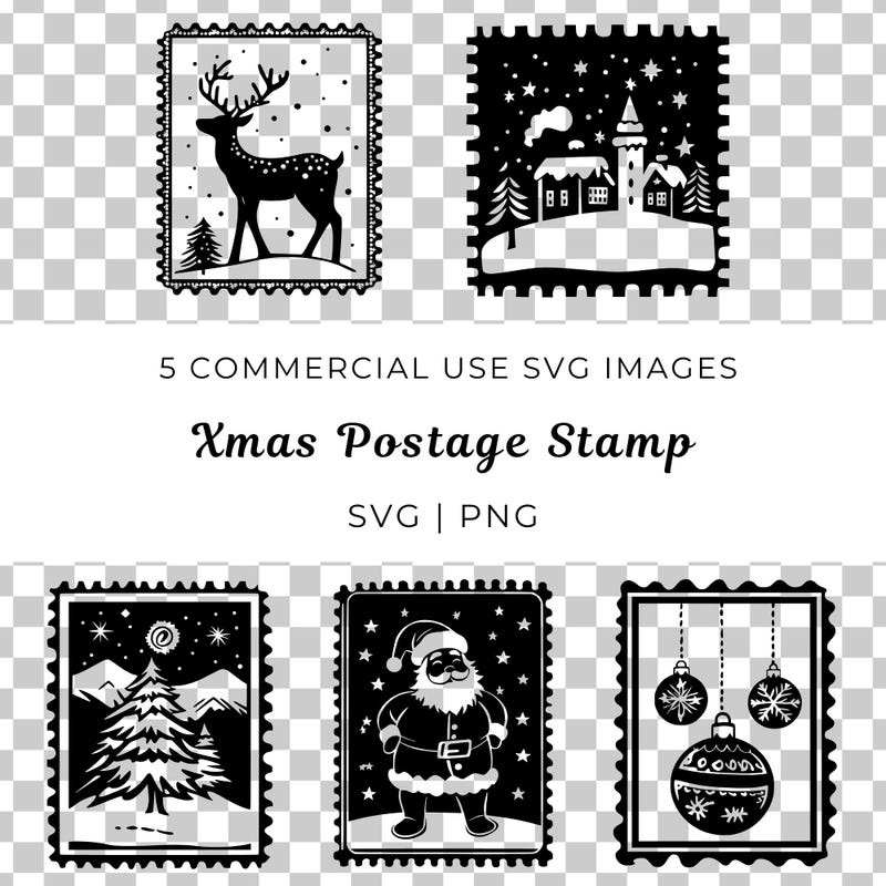 Santa Theme Stamps - Etsy