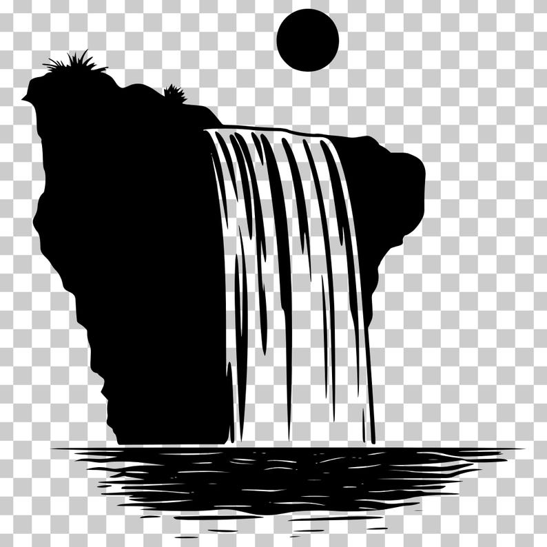 Tidefall Waterfall Svg, Ocean Waterfall Vector, Coastal Waterfall Svg ...