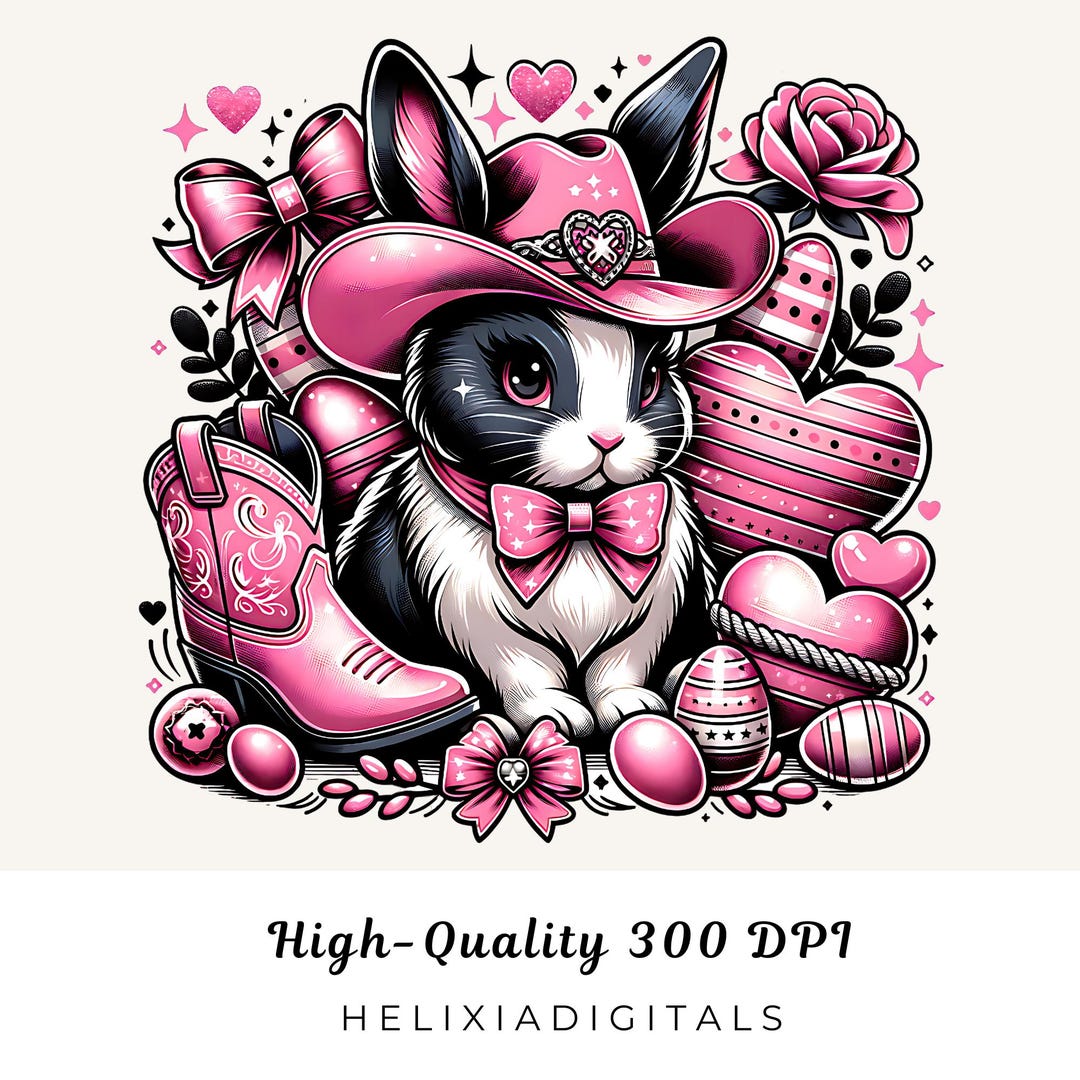Western Easter Bunny PNG, Country Easter Png, Cowboy Boots Easter ...