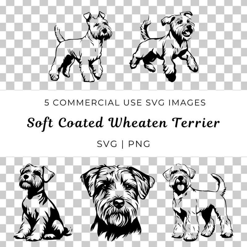 Wheaten Terrier Clip Art - Etsy
