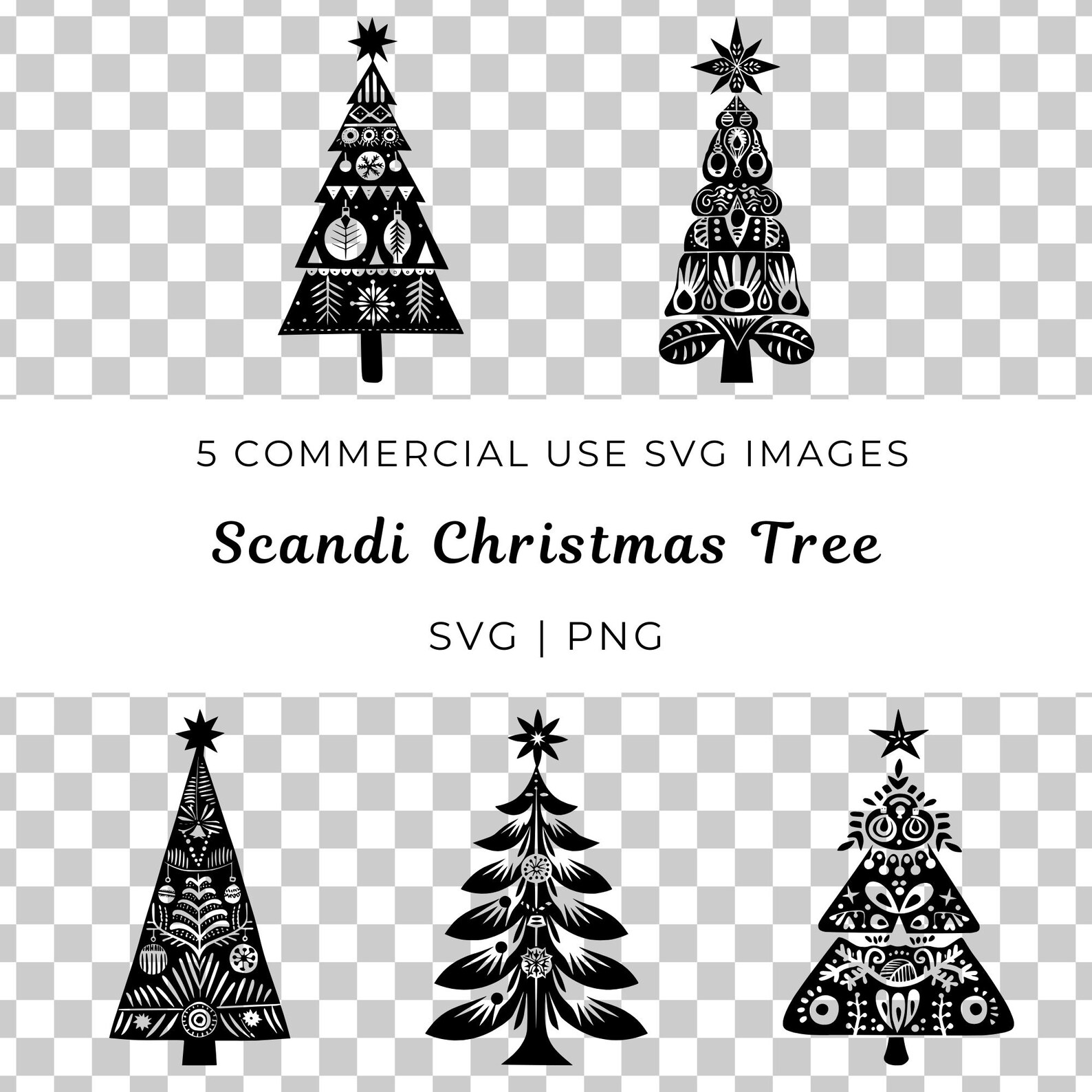 Scandi Christmas Tree Svg, Scandinavian Christmas Svg, Nordic Christmas ...