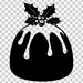 Christmas Pudding Svg, Holiday Dessert Vector, Festive Pudding Svg ...