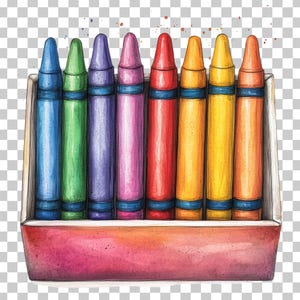 Box of Crayons Png, Colorful Crayons Png, Pack of Crayons Clipart ...