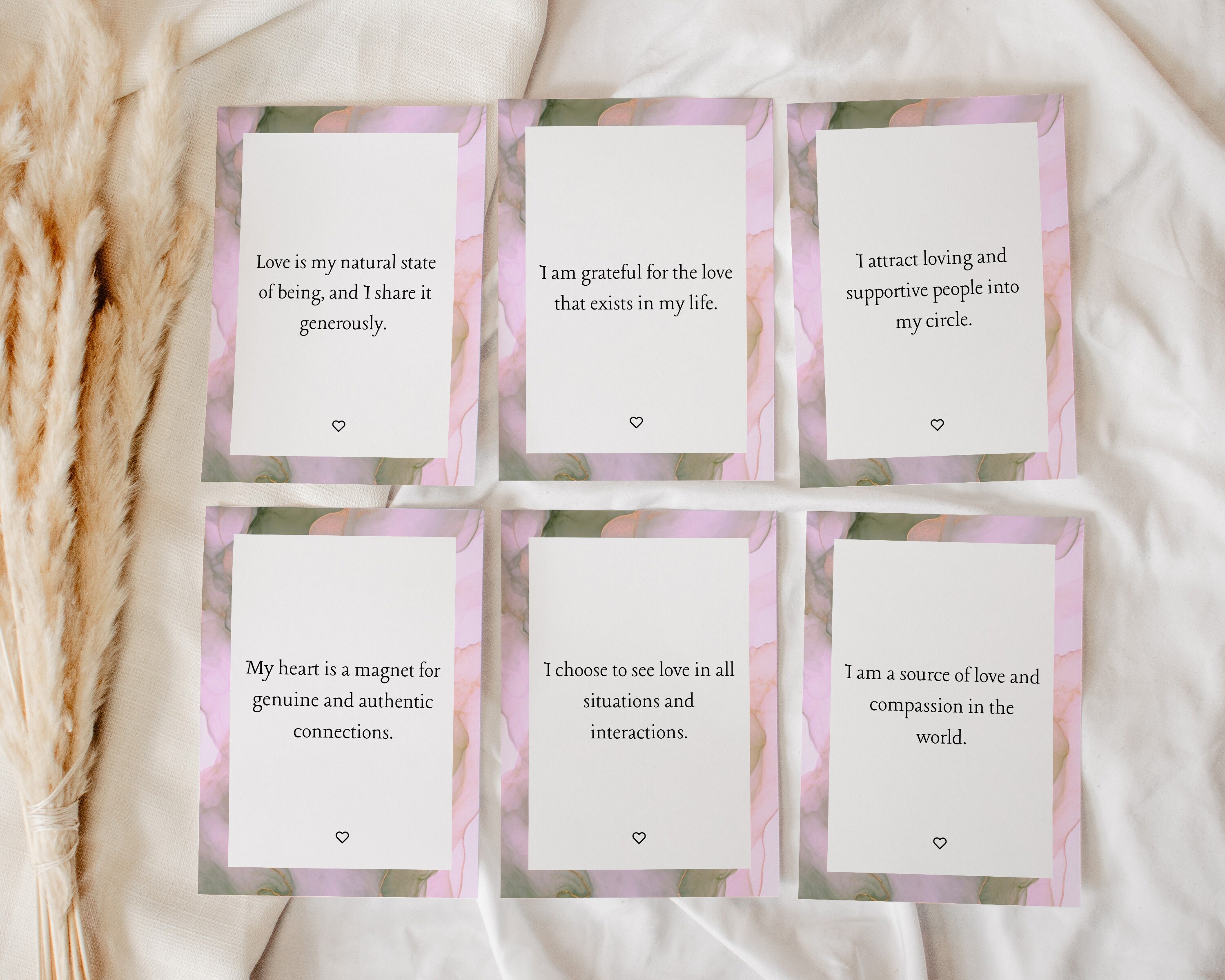 Valentines Day Affirmation Cards, Printable PDF, Self Love and Self ...