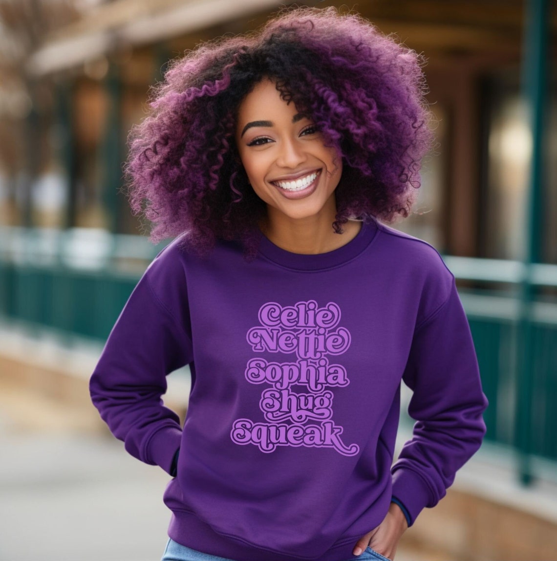 Celie, Nettie,sophia, Shug, Squeak the Color Purple Sweatshirt - Etsy