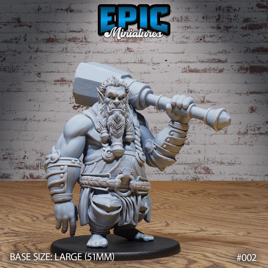 Half Trolls (3 Variants) by Epic Miniatures |TTRPG|DND| Pathfinder ...