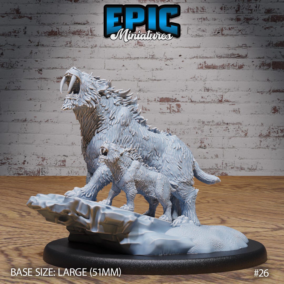 Sabretooth Tiger by Epic Miniatures |TTRPG|DND| Pathfinder| Dungeons ...