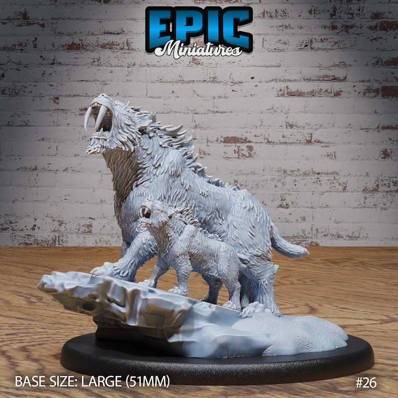 Sabretooth Tiger by Epic Miniatures TTRPGDND Pathfinder Dungeons and ...