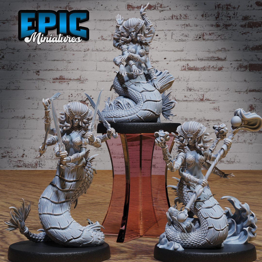 Naga Queen by Epic Miniatures Serpents Rage Set 102TTRPGDND Pathfinder ...