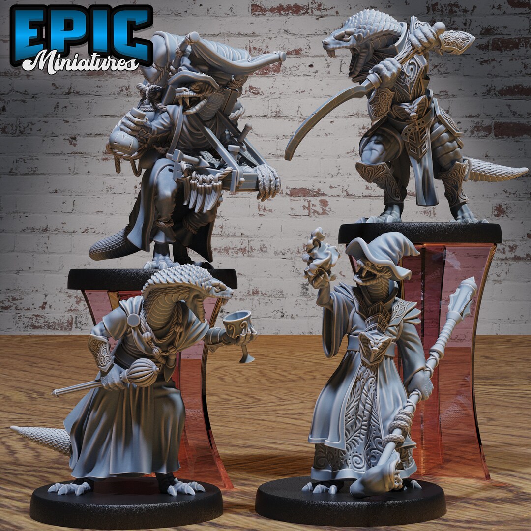 Serpent Folk by Epic Miniatures| Serpents Rage Set 102|TTRPG|DND ...