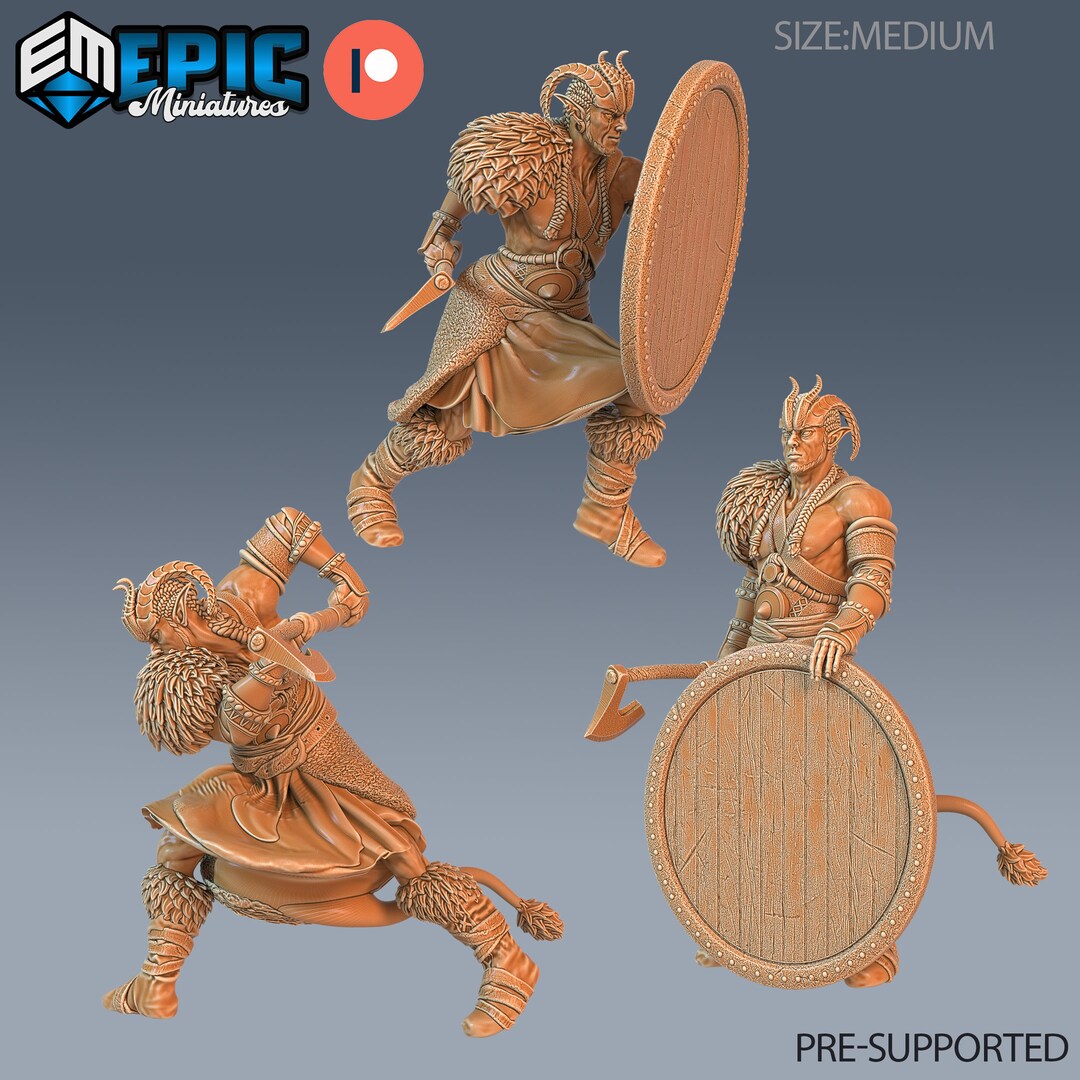 Tiefling Barbarian by Epic Miniatures| Barbarian Winter Set 41 |TTRPG ...
