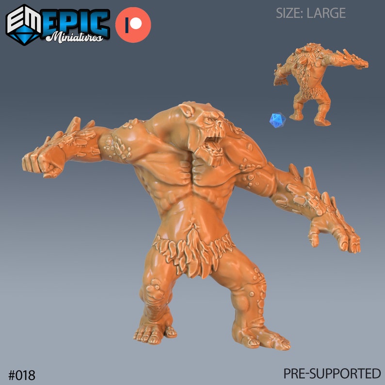 Mountain Troll by Epic Miniatures| Twin Mountains Set 2 |TTRPG|DND ...