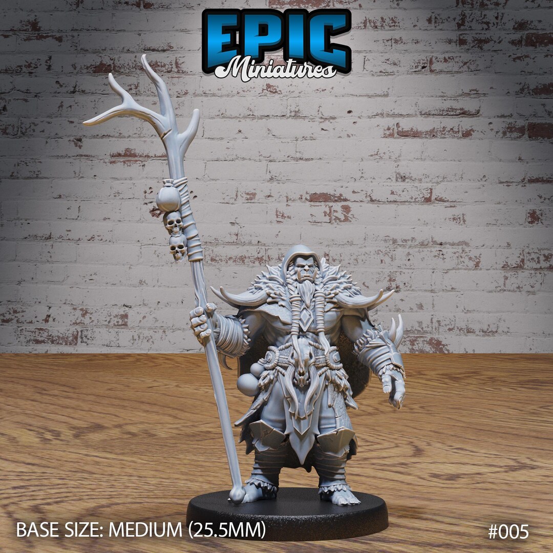 Orc Shaman (2 Variants) by Epic Miniatures |TTRPG|DND| Pathfinder ...