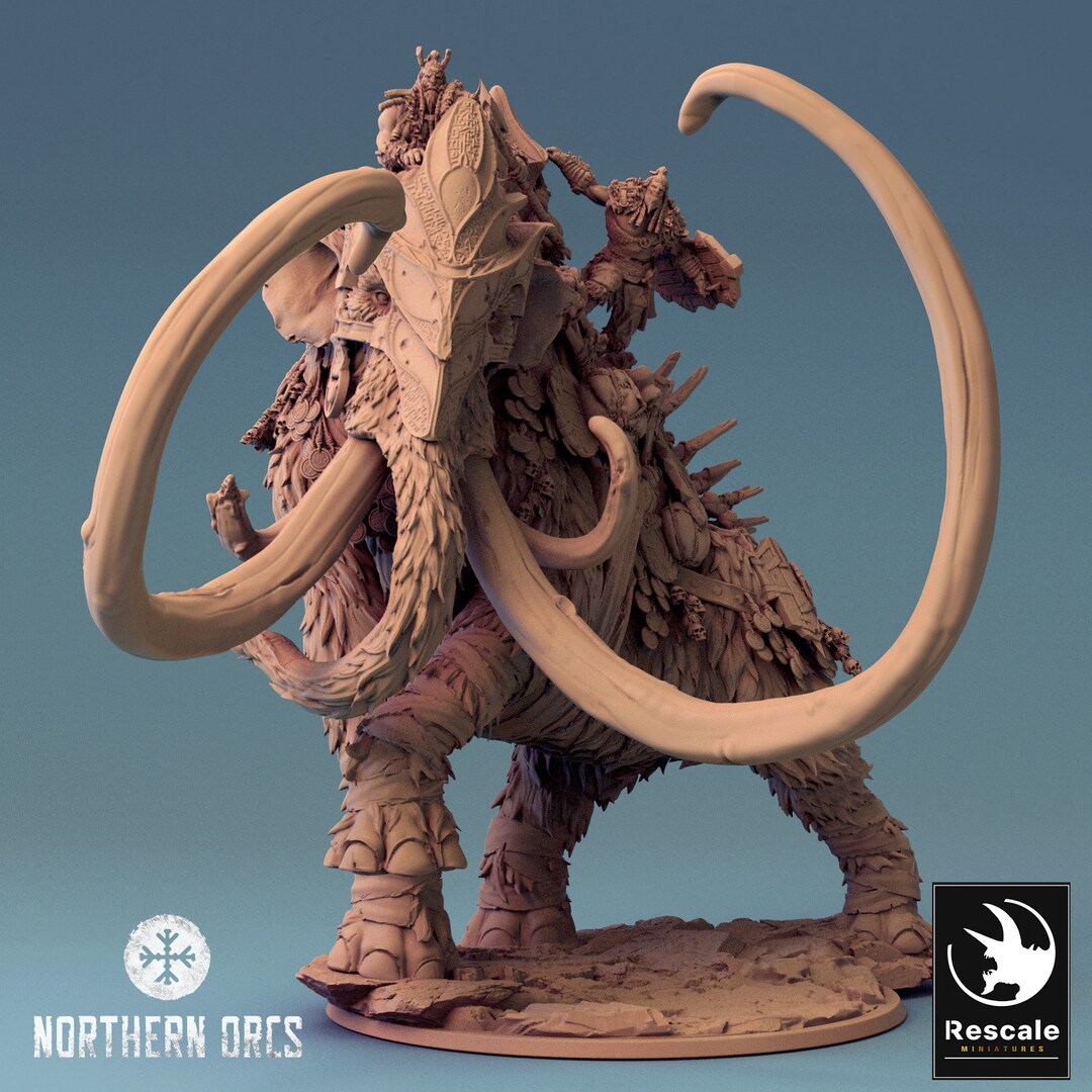 Mammoth Frost Mantus by Rescale Miniatures| Northern Orcs |TTRPG|DND ...
