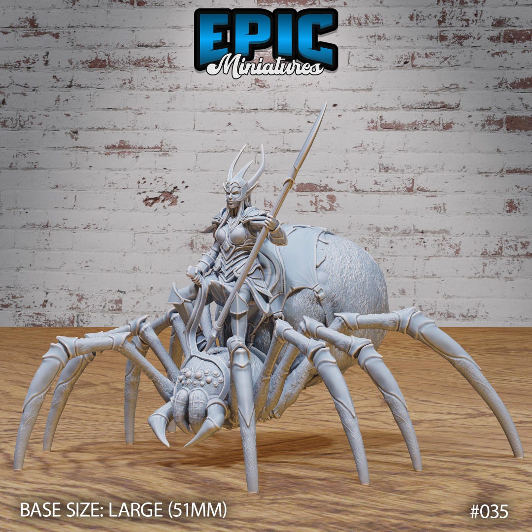 Dark Elf Spider Riders (4 Variants) by Epic Miniatures |TTRPG|DND ...