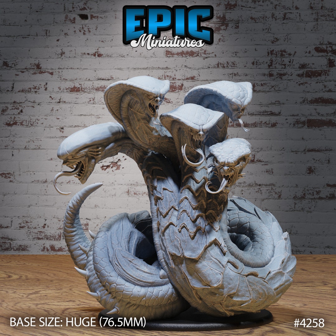 Naga Hydra by Epic Miniatures| City Sewers Set 98|TTRPG|DND| Pathfinder ...