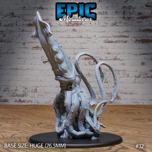 Giant Squid by Epic Miniatures |TTRPG|DND| Pathfinder| Dungeons and ...