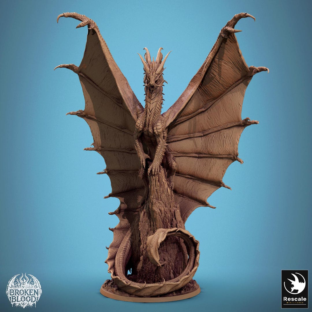Legendary Gold Dragon (4 Variants) by Rescale Miniatures| Broken Blood ...
