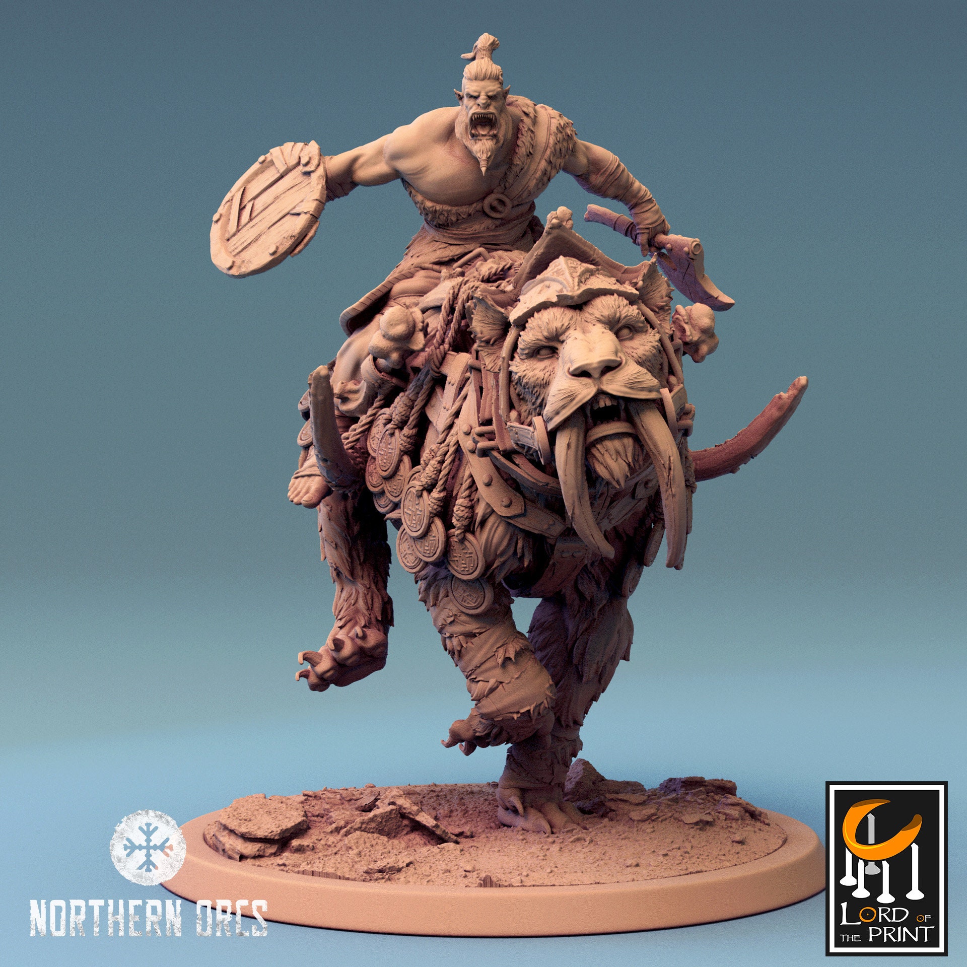 Saber-toothed Tiger Mounted, Saddle, Wild Versions by Lord of the Print ...