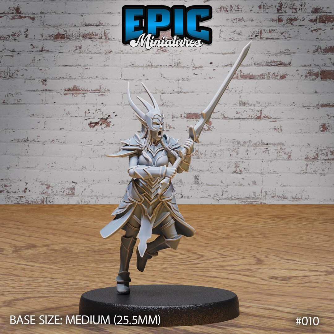 Dark Elf Female Army (9 Variants) by Epic Miniatures |TTRPG|DND ...