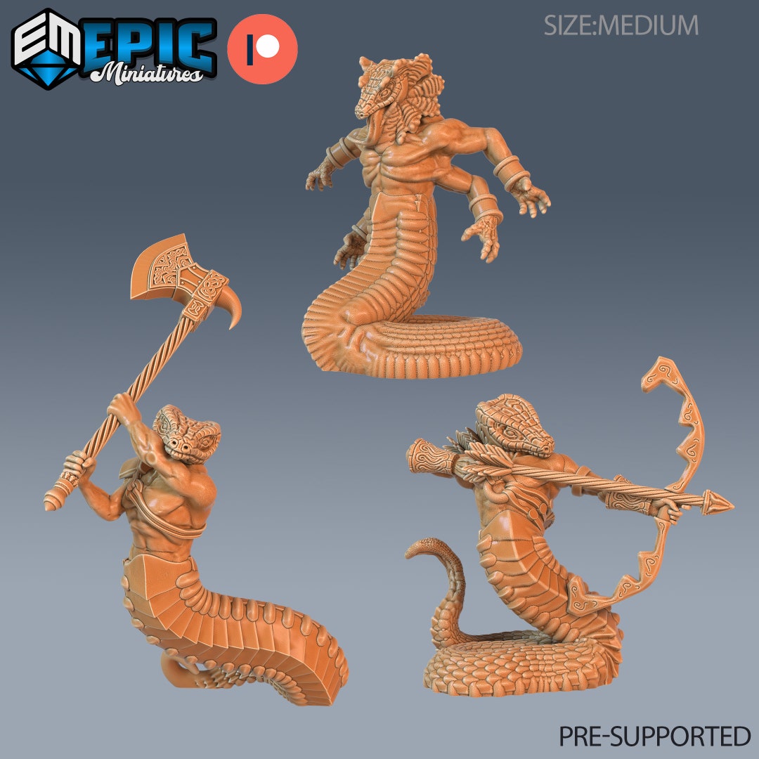 Serpent Guards by Epic Miniatures| Serpentia Reborn Set 3 |TTRPG|DND ...