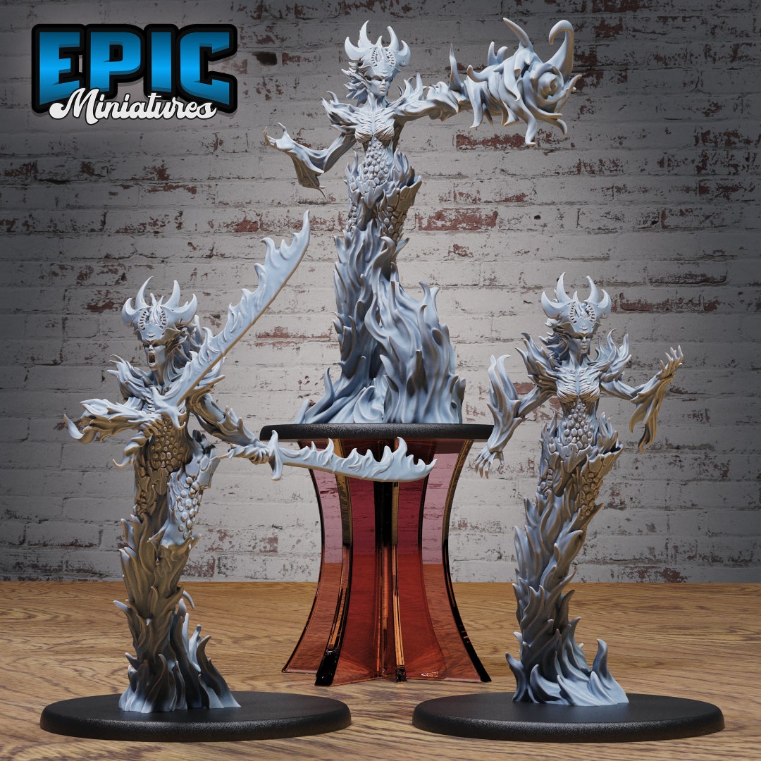 Fire Elemental Female by Epic Miniatures| Elemental Lands Set 94 |TTRPG ...