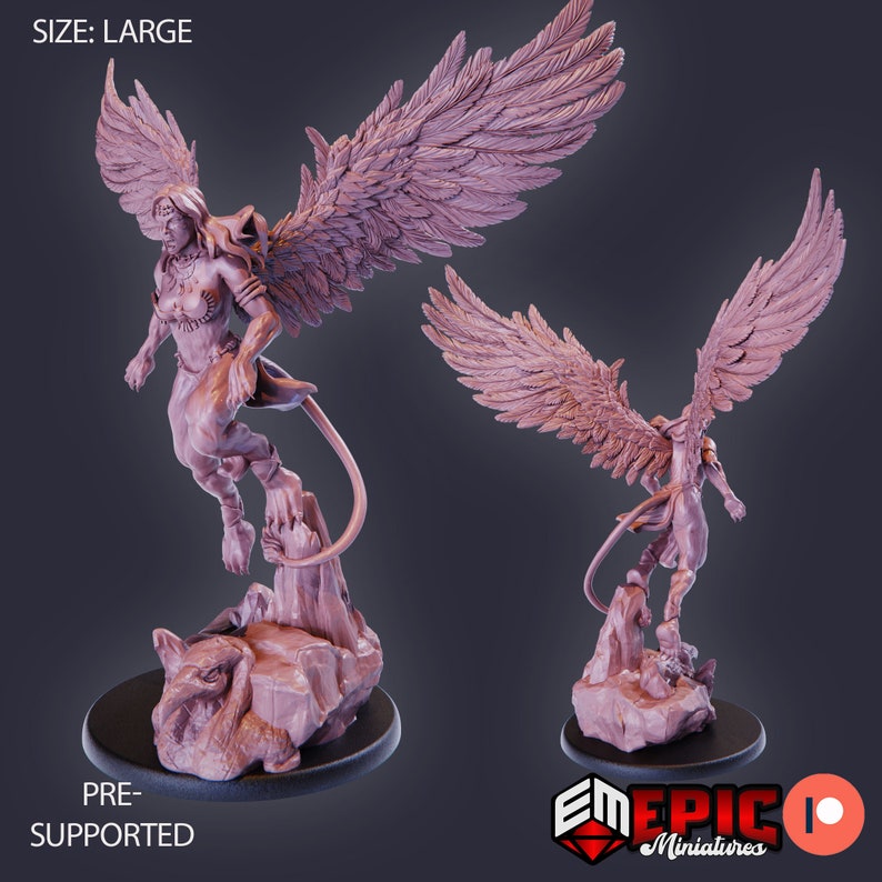 Gynosphinx by Epic Miniatures Sands of Destiny Set 36TTRPGDND Pathfinder Dungeons and Dragons - Etsy