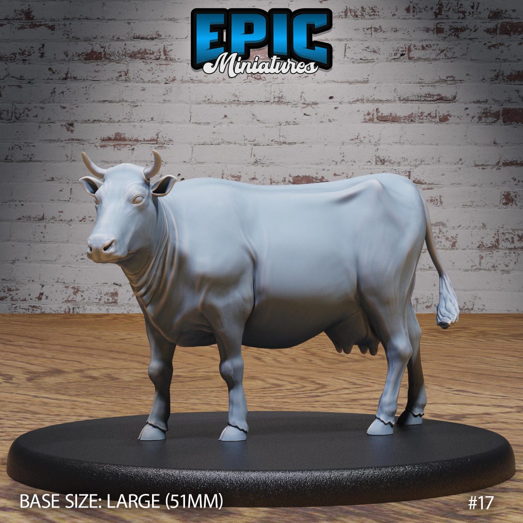 Farm Animal Cow by Epic Miniatures |TTRPG|DND| Pathfinder| Dungeons and ...