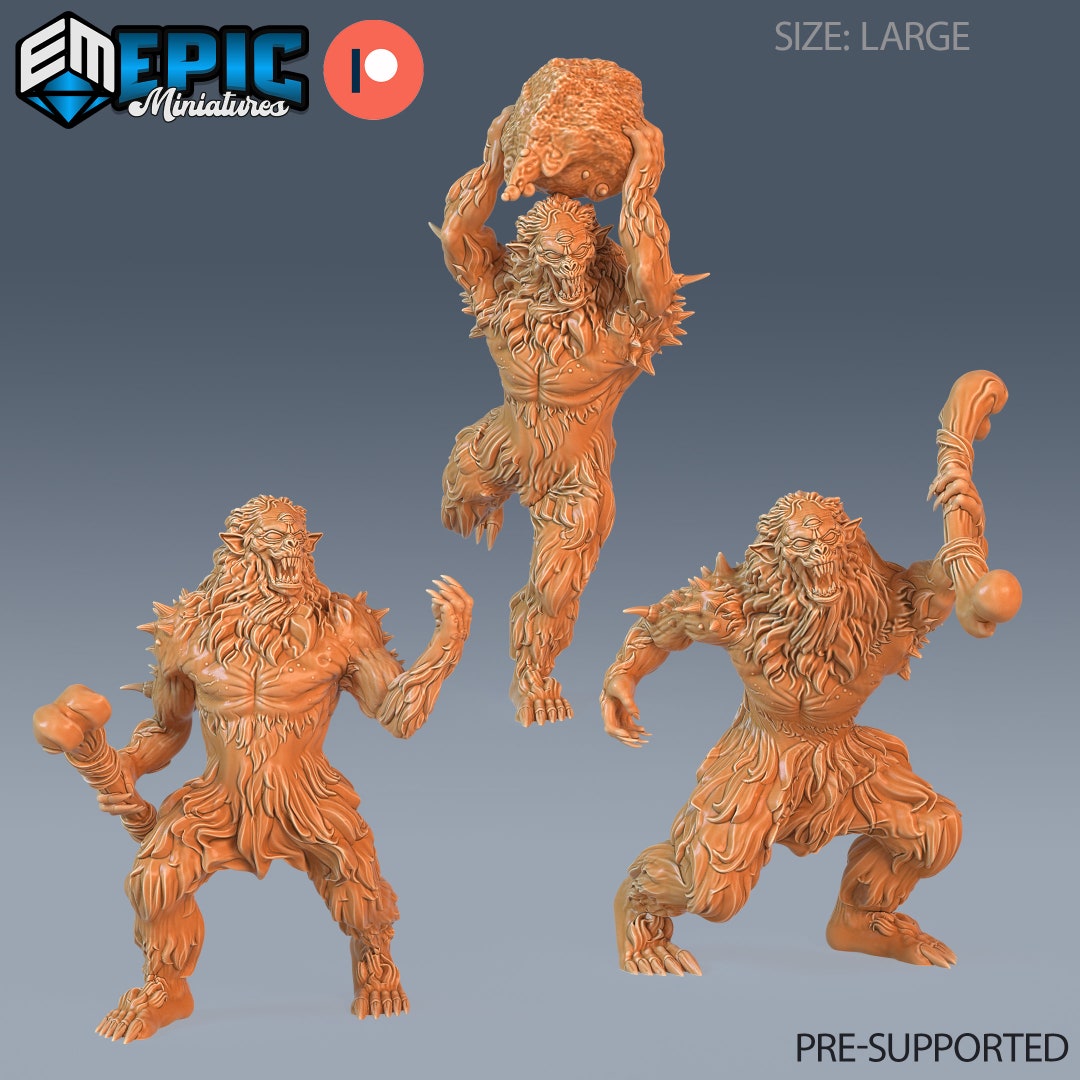 Burrowing Trolls by Epic Miniatures Caves of Despair Set 44TTRPGDND ...