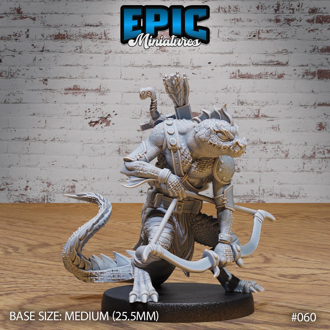Bandit Lizard Folk (3 Variations) by Epic Miniatures |lizardfolk Army ...