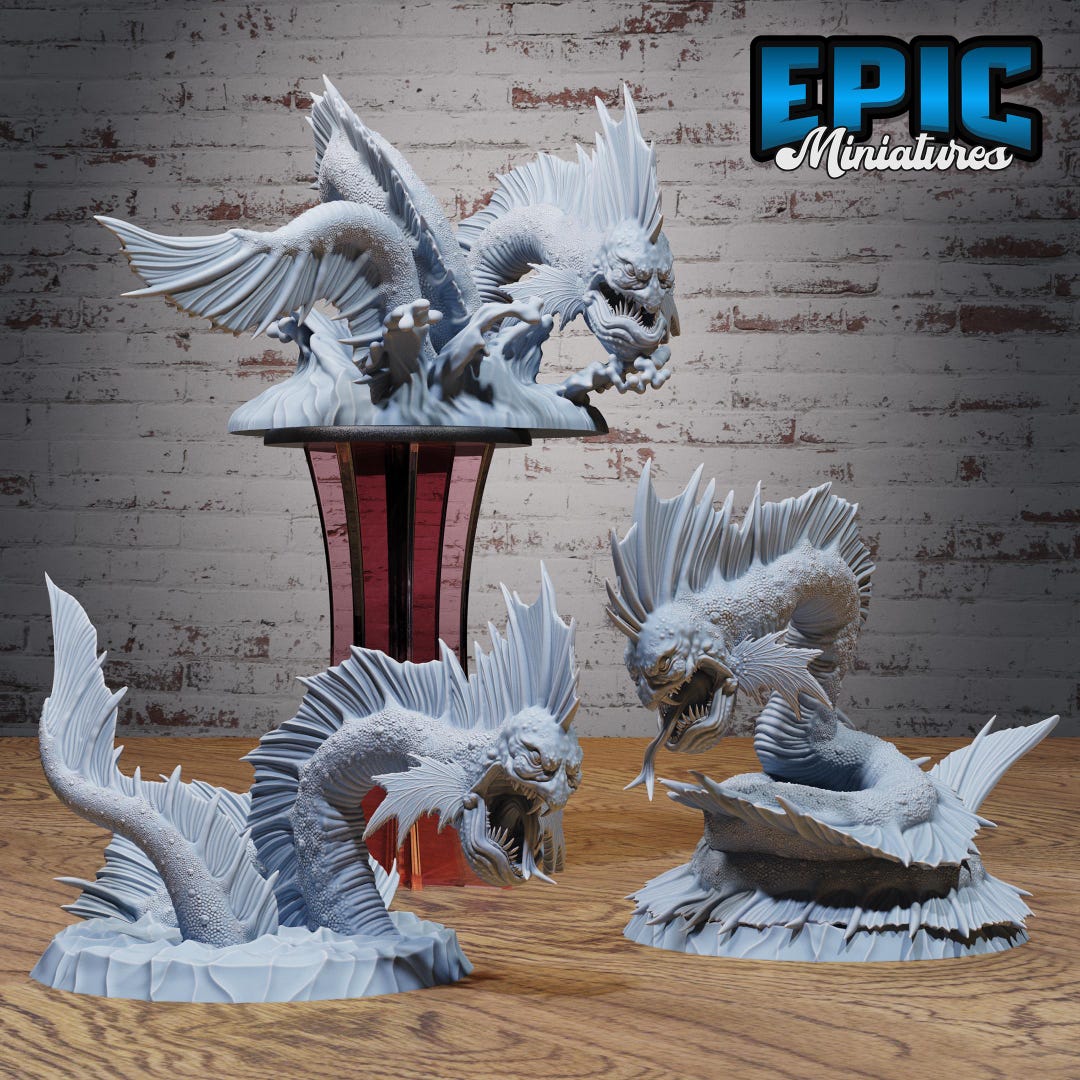 Sea Serpent Monster by Epic Miniatures| Deep Sea Mysteries Set 124 ...