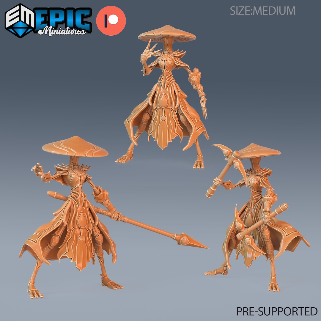 Mushroom Folk Warriors by Epic Miniatures| Caves of Despair Set 44 ...