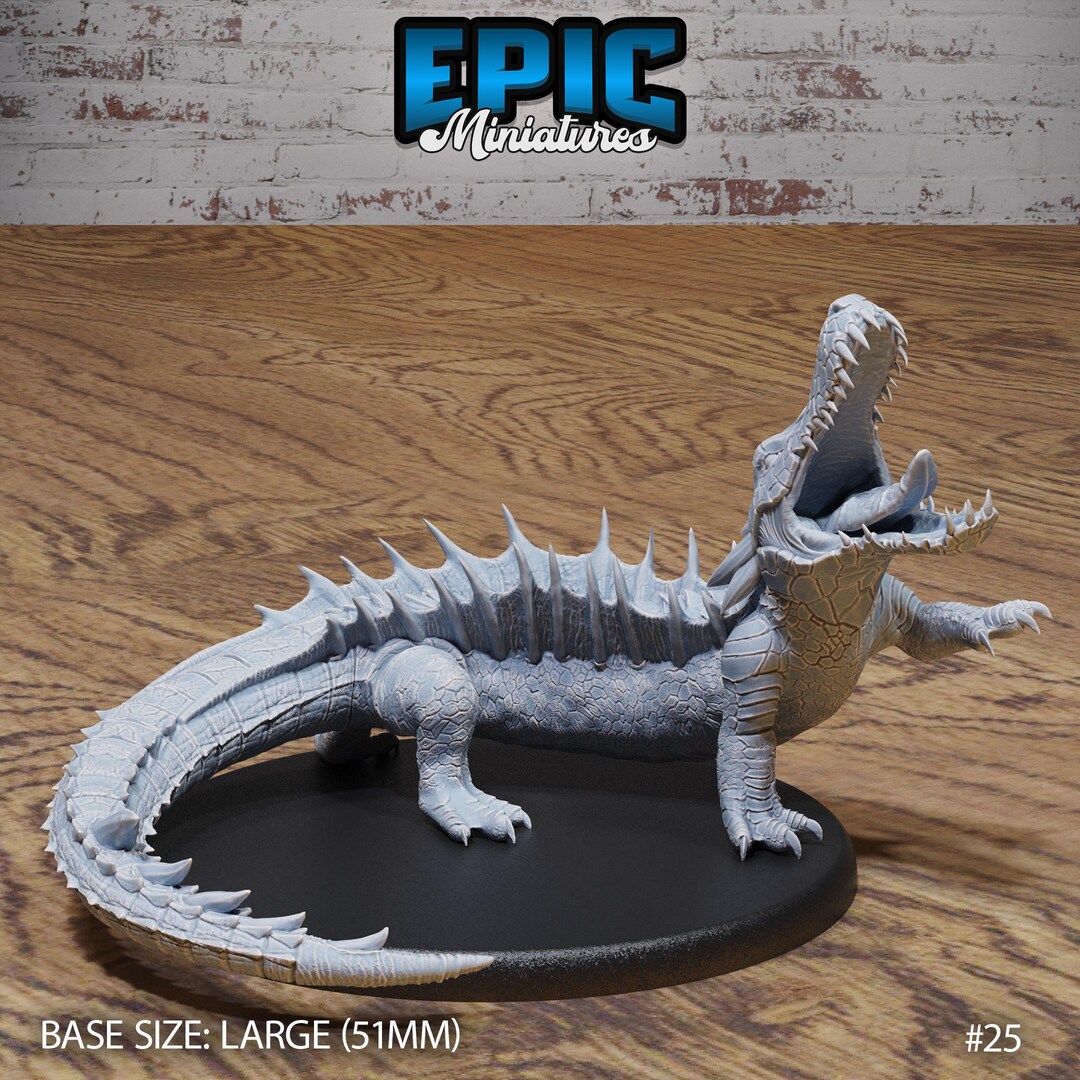 River Crocodile by Epic Miniatures |TTRPG|DND| Pathfinder| Dungeons and ...