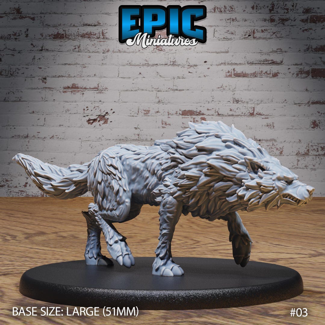 Winter Wolf by Epic Miniatures |TTRPG|DND| Pathfinder| Dungeons and ...