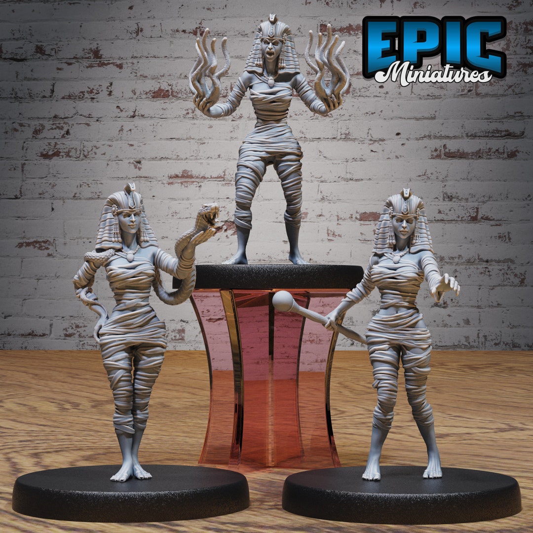 Cleopatra Mummy by Epic Miniatures| Bone Dry Desert Set 96|TTRPG|DND ...