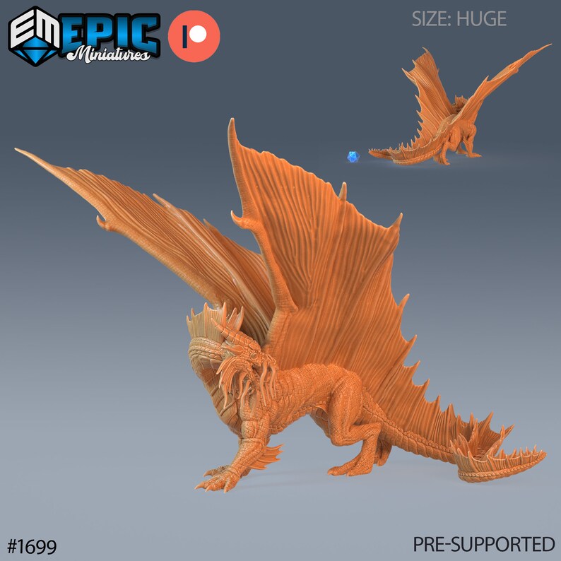 Gold Dragon by Epic Miniatures Caves of Despair Set 44TTRPGDND ...