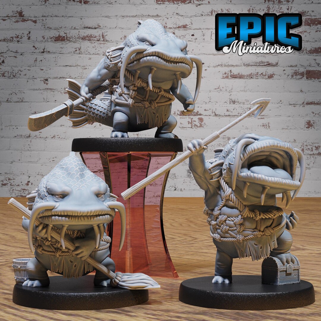 Catfish Folk (3 Variants) by Epic Miniatures |mysterious Ocean Set 110 ...