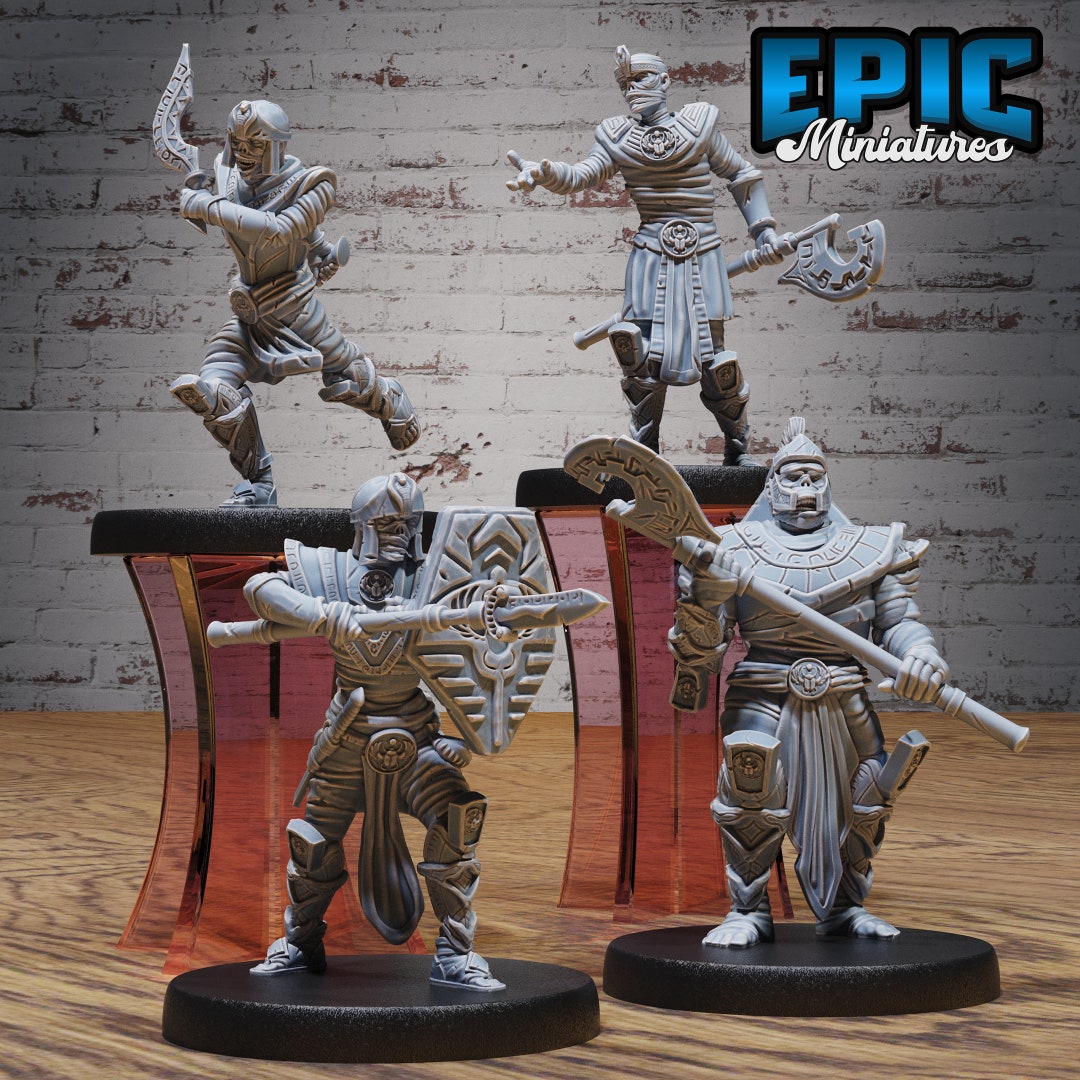 Mummy Warriors 2 by Epic Miniatures| Bone Dry Desert Set 96|TTRPG|DND ...