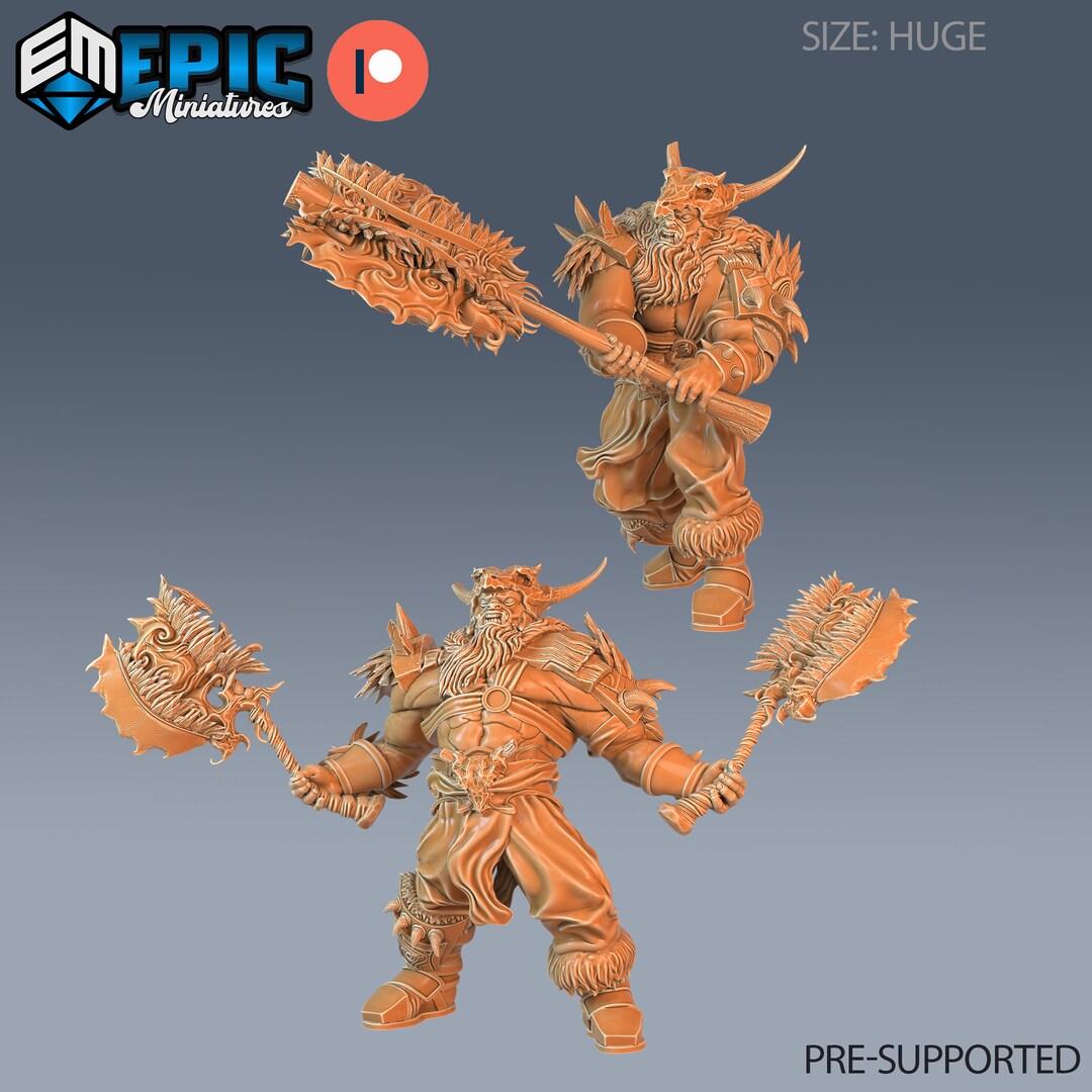 Frost Giant Warrior by Epic Miniatures| Barbarian Winter Set 41 |TTRPG ...