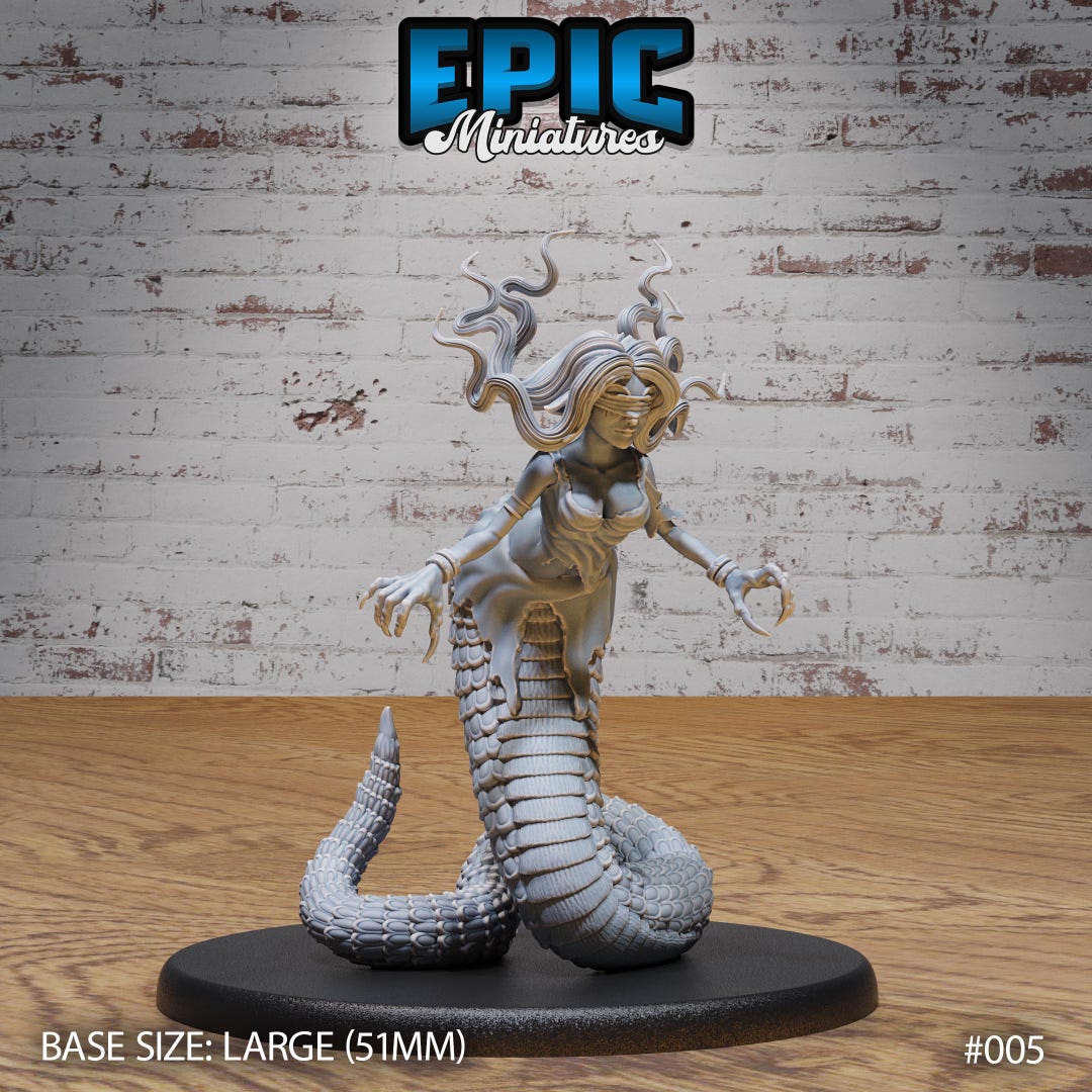 Lamia (3 Variations) by Epic Miniatures |lizardfolk Army| DND | D&D ...