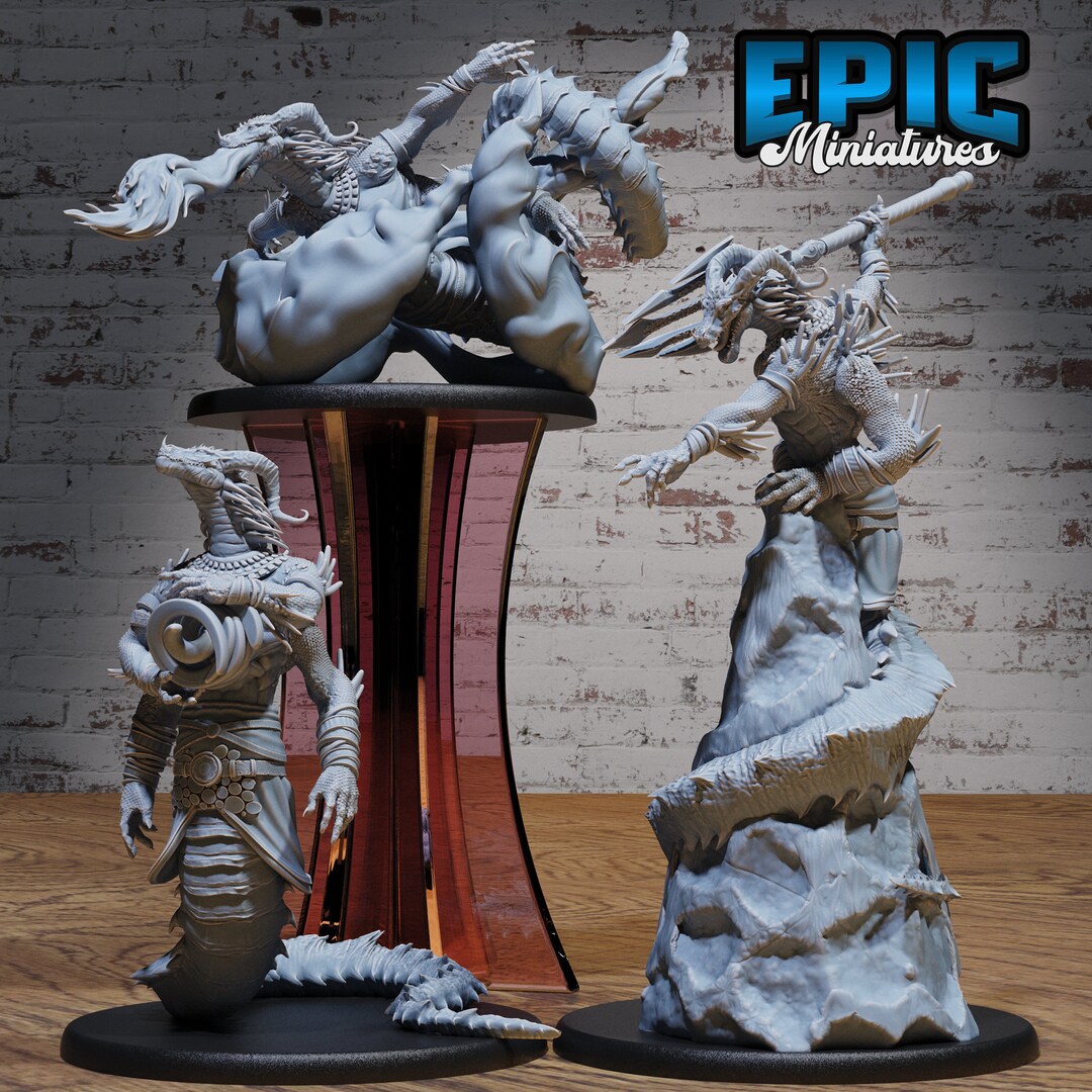 Naga Sorcerer by Epic Miniatures| Serpents Rage Set 102|TTRPG|DND ...
