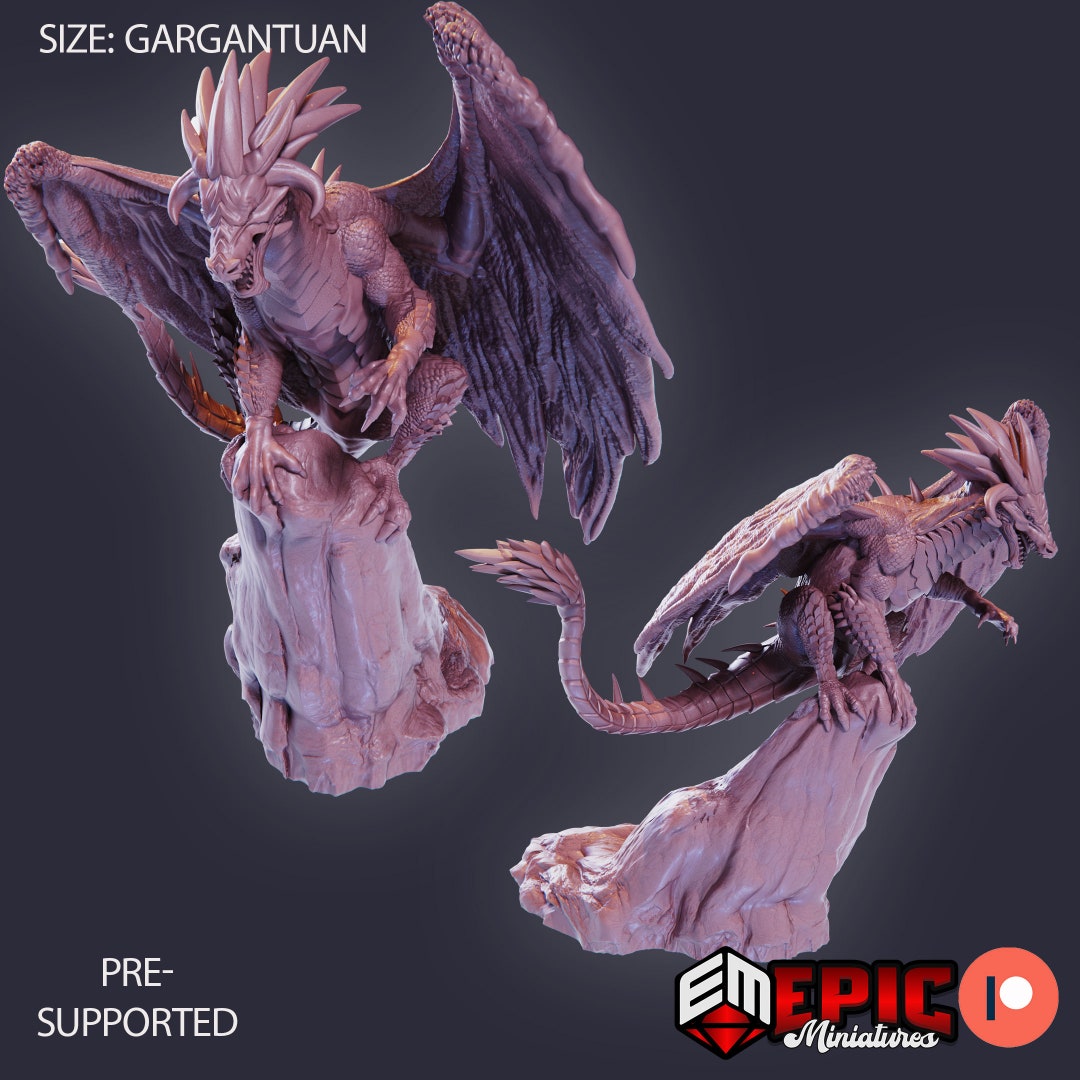 Mercury Dragon by Epic Miniatures Burning Lands Set 38TTRPGDND ...