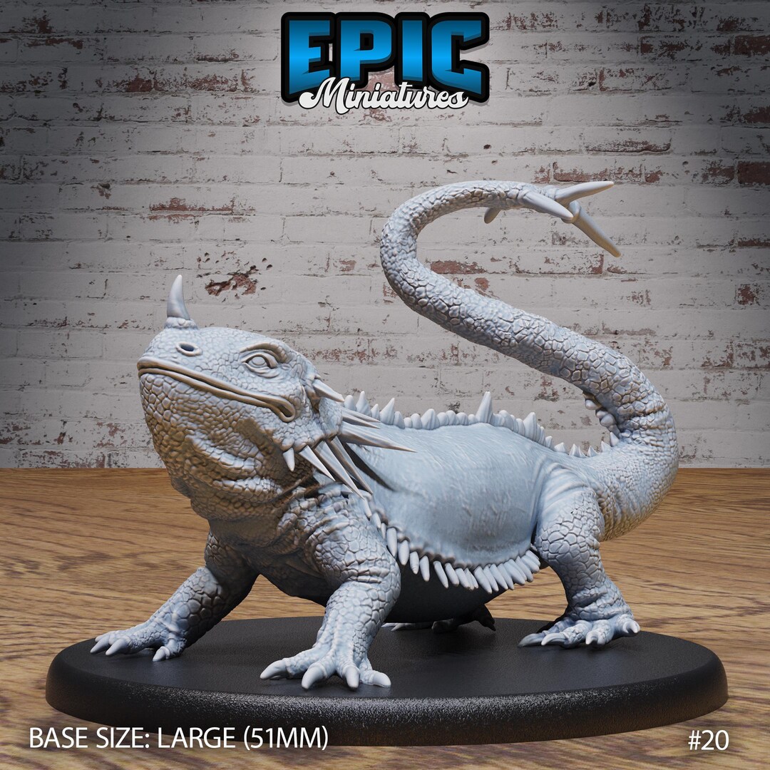 Giant Lizard by Epic Miniatures TTRPGDND Pathfinder Dungeons and ...