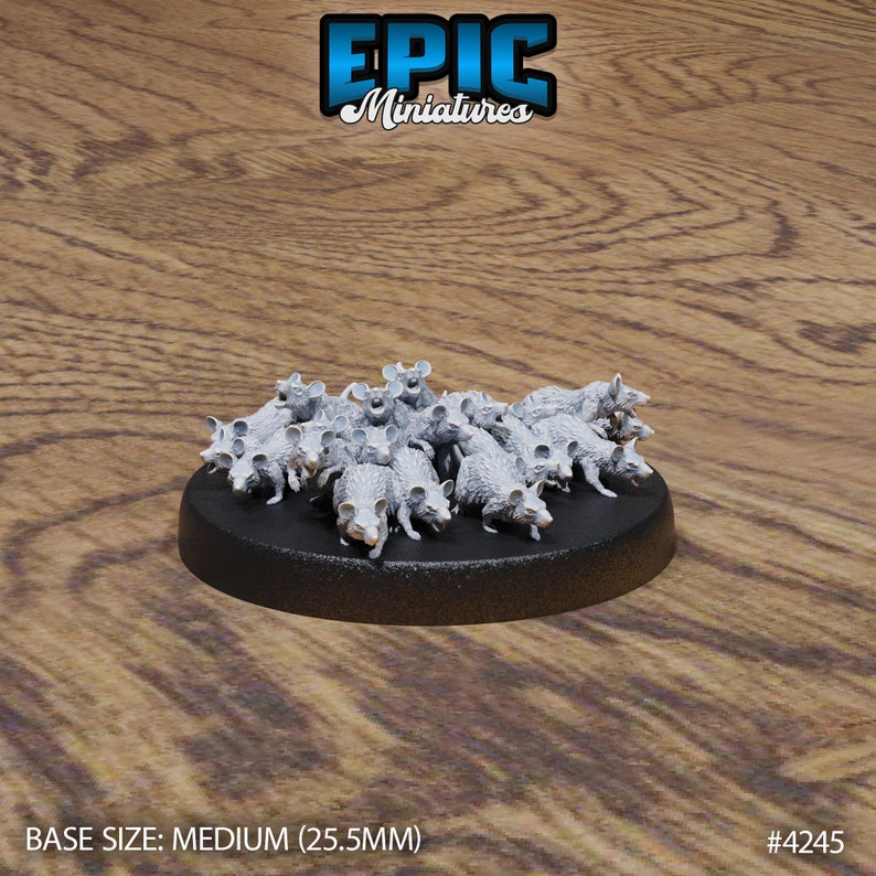 Rat Swarm by Epic Miniatures| City Sewers Set 98|TTRPG|DND| Pathfinder ...